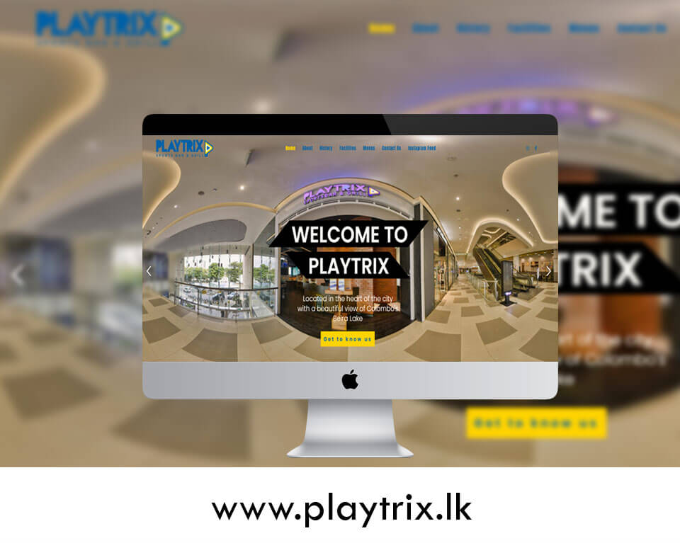 Playtrix Sports Bar and Cafe | Cafe | Web Design Portfolio Sri Lanka