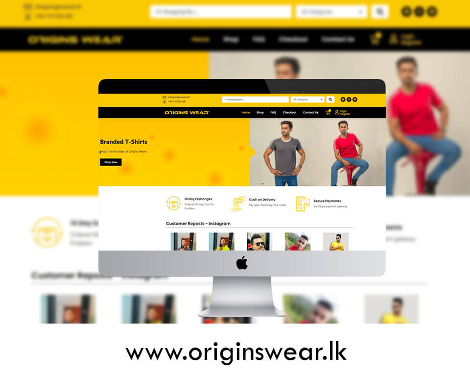 Origins Wear | Clothing Store | Web Design Portfolio Sri Lanka
